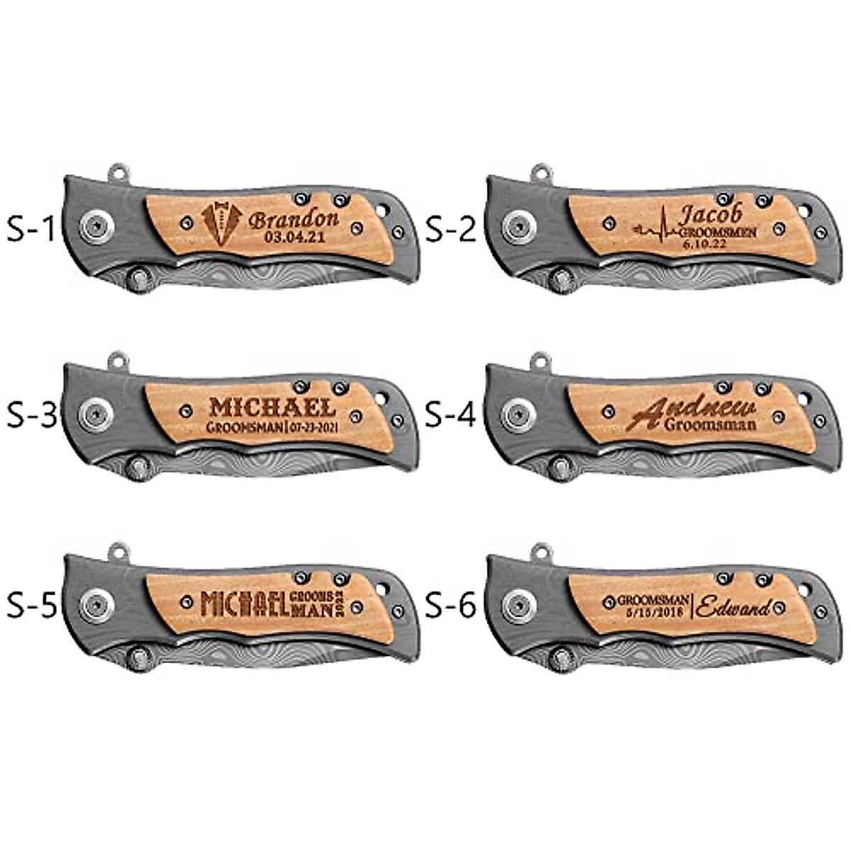 JulStar Groomsmen Proposal Gifts, Personalized Knife for Groomsmen with Box,Groomsmen Knives,Groomsman Gifts for Weddings, Custom Best Man Gifts, Bachelor Gifts For Men