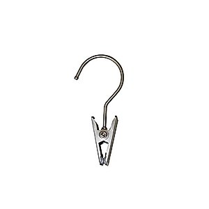 NAHANCO 610ECS12 Swivel Boot Clip Hanger, Brushed Chrome, Metal Clip, 4.5” (Pack of 12)