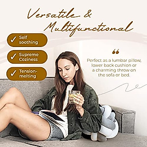 Silkpine Knot Pillow Ball, Knot Pillows Decorative Throw Pillows 12" x 12" Large Plush Knot Cushion - Round Plush Pillows for Bedroom, Couch & Sofa Decor - Handmade Knotted Sphere Pillow