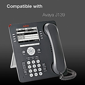 Headset Cable Compatible with Plantronics QD for Select Avaya Phones - J139, J169, J179, 1608,1616, 9610, 9620, 9620L, 9620C, 9630, 9630G, 9640, 9640G, 9650, 9670 (Basic Cable) | Adapter Cable HIS-1