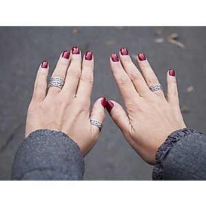 Endless Irish Celtic Knot Band Ring Oxidized 925 Sterling Silver Viking Wedding Eternity Rings Unisex Woven Thumb Ring/Norse Nordic Jewelry for Men Women (8)