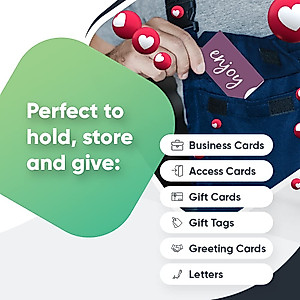 Swipe It Gift Card Holder Sleeves Paper 100 Pack Bulk for Thank You, Birthday, Fathers Day, Housewarming, Wedding, Anniversary, Baby Shower, Spa, Enjoy, Purple