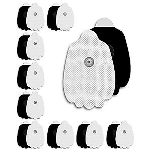 20-Pack TENS Unit Replacement Pads, Long-Lasting Snap Electrodes for 50 Times of Use per Pad, Latex-Free TENS Pads Set Compatible with TENS EMS Devices Using 3.5mm Button Lead Wires