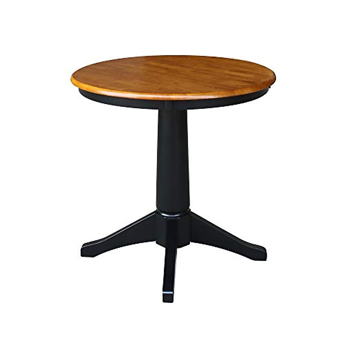 International Concepts 30" Round Top Pedestal Table - With 2 San Remo Chairs, Black/Cherry