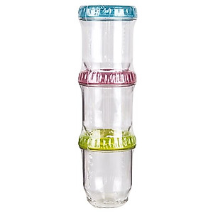 ArtBin 6941AD Twisterz Tall 3-Pack, Small Art & Craft Organizers, 3.4 Fluid oz, [3] Interlocking Plastic Jars, Clear with Multicolored Lids, Multi Colored, 3 Piece