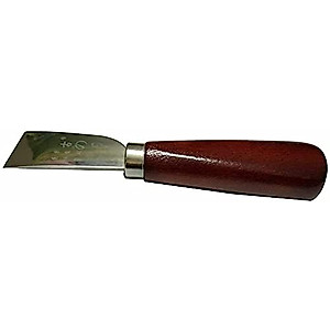 DUJISO Leather Knife Cutting Knife Edging Knife with Wooden Handle Leather Working Knife for DIY Leathercraft Cutting
