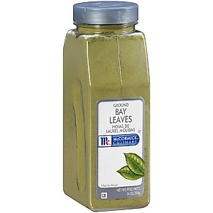 McCormick Culinary Ground Bay Leaves, 14 oz - One 14 Ounce Container of Bulk Bay Leaves for Cooking, Ideal for Stews, Soups, Chili and More
