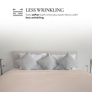 Sleep & Beyond 100% Organic Sateen Duvet Cover Set - Luxurious Bedding for Restorative Sleep - Soft - Breathable - Durable and Reusable - King 104x92 inch Classic Ivory