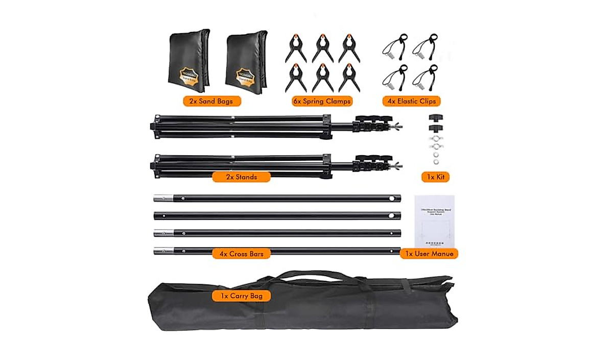 8.5x10ft Adjustable Photo Studio Backdrop Stand Kit