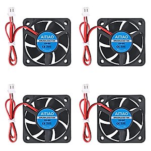 AITIAO 4Pcs 5020 Brushless Cooling Fan Computer Case Fan DC 12V 50mm 50mm 20mm Quiet Muffin Fan Oil Bearing High Speed Cooling Fan for 3D Printer CPU Coolers DIY Cooling Ventilation Projects