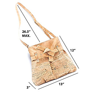 Handmade Vegan Portuguese Cork Purse Bucket Crossbody Bag for Woman