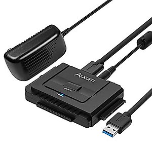 Alxum SATA IDE to USB 3.0 Hard Drive Adapter with Power, IDE to SATA Adapter External Hard Disk Reader for 2.5 / 3.5 inch IDE