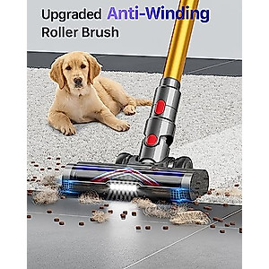 Cordless Vacuum Cleaner, 500W/40Kpa Stick Vacuum Cleaner with Touch Screen, Max 60 Mins Runtime, Anti-Tangle Vacuum Cleaner for Home, 2023 Latest Motor, Wireless Vacuum for Pet Hair/Carpet/Hard Floor