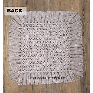 Zeroest Newborn Photography Baby Posing Layer Props Basket Filler Stuffer Mini Blanket Photoshoot HandKint Photo Wool Wrap (Light Grey)