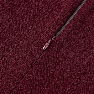 HOMEYEE Women's 3/4 Sleeves Cocktail A-Line Embroidery Party Autumn Winter Wedding Guest Dress A079(6,Burgundy-3/4 Sleeve)