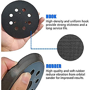 5 Inch 8 Hole Sander Replacement Pad for DeWalt - Fit DW4388, DW421, DW423, D26451/K, D26453 Orbital Sander