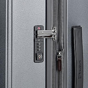 Travelpro Platinum Elite Hardside Expandable Spinner Wheel Luggage TSA Lock Hard Shell Polycarbonate Suitcase, Vintage Grey, Checked Large 28-Inch
