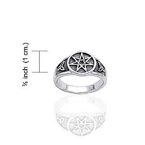 Sterling Silver Faerie or Elven Star and Celtic Knot Ring Size 7(Sizes 4,5,6,7,8,9,10,11)