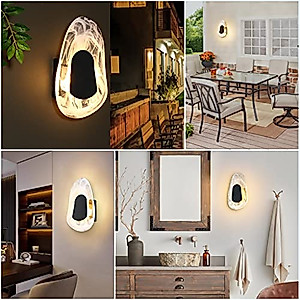 DOCIUEON Dusk to Dawn LED Indoor Outdoor Wall Lights, Modern Exterior Wall Sconce Porch Light Fixture,13W 1000Lumen 3000K Outside Lights for House Front Doorway Garden Hallway Patio (1 Pack)