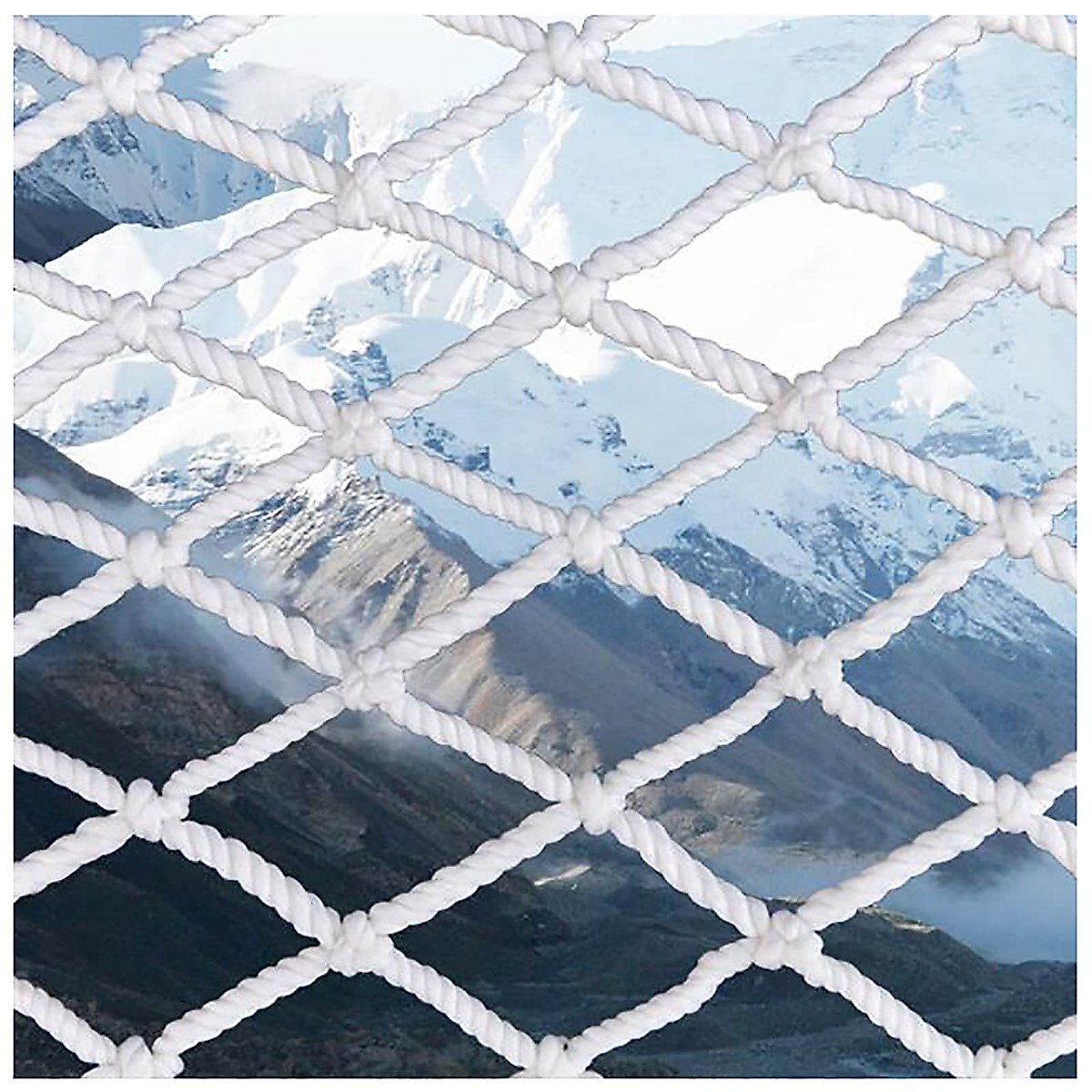 DRISSA Child Safety Net White Rope Net Construction Safety Net 6mm Thick 10cm Mesh. Various (Size:2x4m)