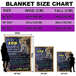 Prokelin to My Son Throw Blanket from Dad Mom Flannel Ultra-Soft Plush Lightweight and Cozy for Bed Sofa Living Room Gift 50"x40"