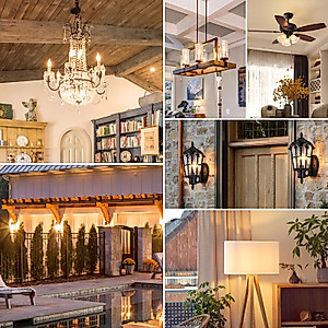 Dimmable E12 Candelabra LED Light Bulbs 40W Equivalent, 2700K Soft Warm White Chandelier Light Bulbs, 4W 460 LM Flame Tip Candle Light Bulbs, 12-Pack