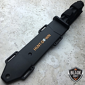 12" Tactical Bowie Survival Hunting Knife Military Dagger Fixed Blade w/ Sneath