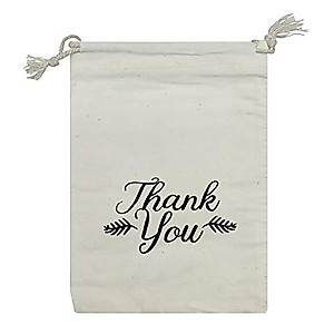 Sanrich Thank You Drawstring Bags 5x7 inch for Party Favor 20 Pack Gift Goodies Treat Bags (5x7)