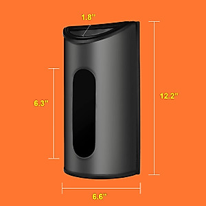 Upgraded Self-Adhesive Grocery Plastic Bag Holder, Betterya Bag Holder and Dispenser for Plastic Bags - Easy Wall Mount Bag Saver - Stainless Steel Matte Black
