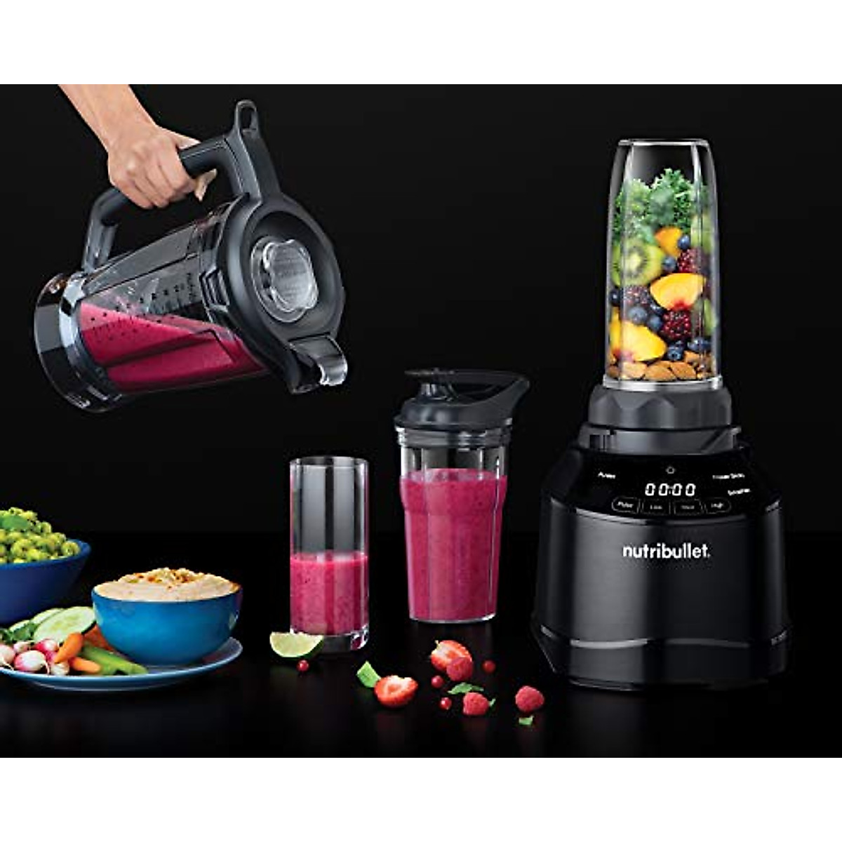 NutriBullet NBF50520 Touch Combo Blender, 64 oz, Black