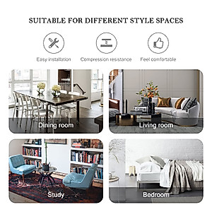 Nrizc Velvet Dining Chairs Set of 4, Woven Upholstered Dining Chairs with Gold Metal Legs, Modern Accent Chairs for Living Room, Dining Room, Kitchen