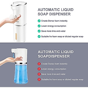 Secura Foaming Soap Dispenser, 10oz/300ml Touchless Automatic Soap Dispenser with Adjustable Volume Control, Rechargeable Hands Free Soap Dispenser for Kitchen, Bathroom