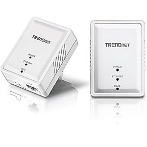 TRENDnet Powerline 500 AV Nano Adapter Kit, Includes 2 x TPL-406E Adapters, Cross Compatible with Powerline 600-500-200, Windows 10, 8.1, 8, 7, Vista, XP, Plug & Play Install, White, TPL-406E2K