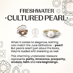 Freshwater Cultured Pearl Pendant with Heart-Shaped Bale in 14K White Gold (7mm Freshwater Cultured Pearl)