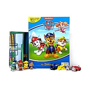 Paw Patrol My Busy Books - Storybook, 10 figurines, playmat