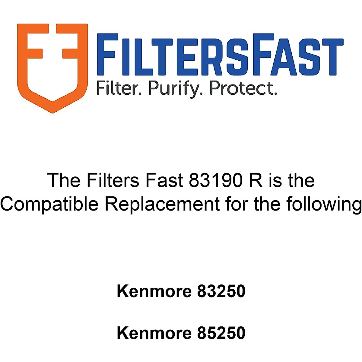 Filters Fast Compatible Replacement for Sears/Kenmore 83190 HEPA Air Filter, 11" x 14 1/2" x 1"