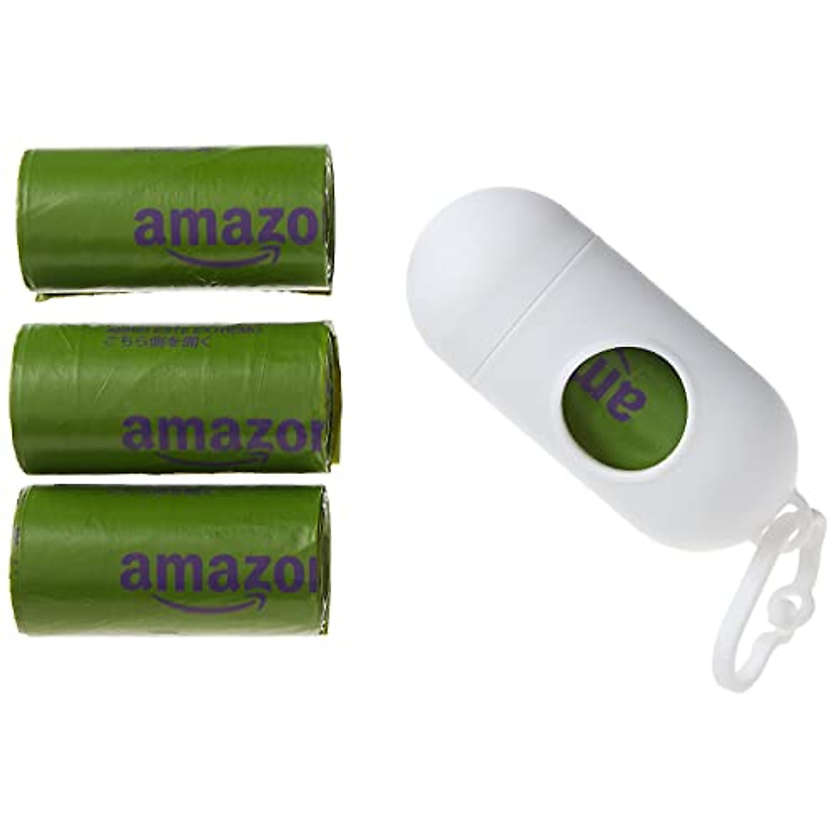 Amazon Basics Dog Poop Bags With Dispenser and Leash Clip, Lavender Scented, 270 Count, 18 Pack of 15, 13 Inch x 9 Inch