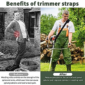 Olaismln Weed Wacker Strap, Adjustable Trimmer Sling, Compatible with Most Mowers, Weeders, Leaf Blowers, The Perfect Partner for a Weed Whacker
