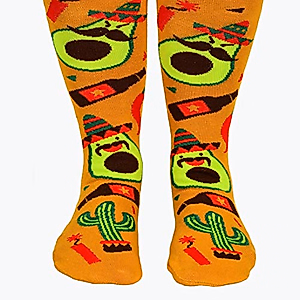 Clover Company Fun Novelty Sock - Avocado Saver - Gift for Teenage Girls, Boys, Men, Women - Birthday, Stocking Stuffer, Secret Santa, Cute Cool Fun Weird Stuff, Yellow, One Size
