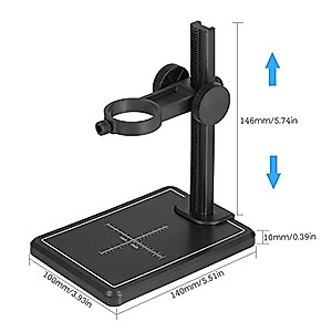 QDLZLG Digital Microscope Stand Magnifier Camera Up Down Adjustable Stand Holder Universal Support Bracket Large Base with Scales