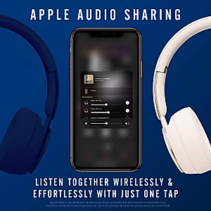 Beats Solo Pro Wireless Noise Cancelling On-Ear Headphones - Apple H1 Headphone Chip, Class 1 Bluetooth, Active Noise Cancelling, Transparency, 22 Hours of Listening Time - Dark Blue