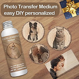 1DFAUL 200g Photo Transfer Medium Gel, Gel Medium for Photo Transfer, to Wood & Other Hard Surfaces, Decorating Furniture, Family Activities DIY Crafts (7.05 OZ)