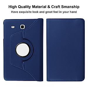 Case for Samsung Galaxy Tab A 7.0 inch 2016 Tablet (SM-T280 SM-T285),360 Degree Rotating Stand Case Full Protective Cover,with Stylus Pen,Screen Film (Deep Blue)