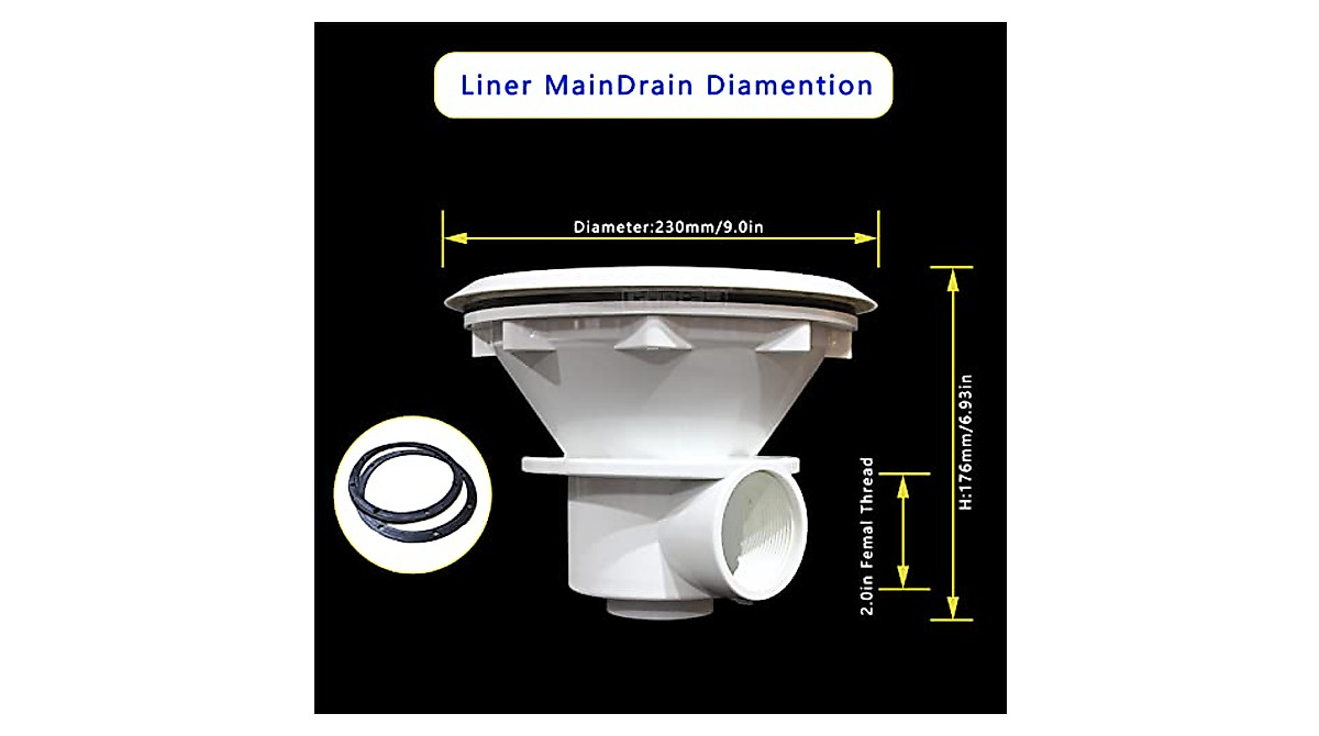 Vinyl Pool Main Drain for Liner Pools - Durable & Reliable