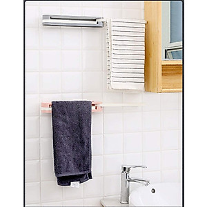 ALINZO Foldable Shoes Rack Towel Rack Bathroom Wall Mounted Shoe Storage Rack No Punching Space-Saving Design, Easy to Assemble