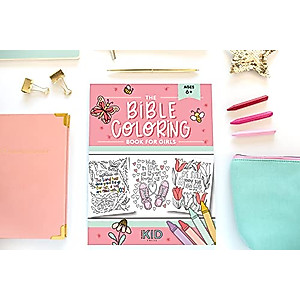 The Bible Coloring Book for Girls: Color 40 Cute Designs of Inspirational Verses & Christian Artwork