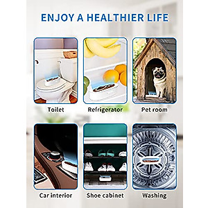 Zerosky Ozone Refrigerator Deodorizer, 20mg/H O3 Air Purifier Deodorizer, Natural Car, Shoe Deodorizer, Odor Eliminators For Home, Closet, Pet Home, Washing Machine, white