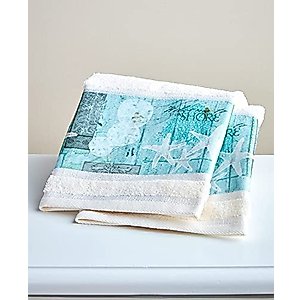 Welcome to The Shore Bathroom and Kitchen Hand Towels - Set of 2