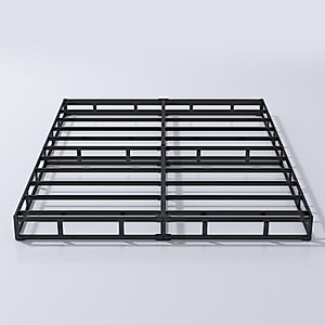 ALDRICH 5 Inch Heavy Duty Metal Box Spring Mattress Foundation 3000lbs Max Weight Capacity/Non-Slip/No Noise/Easy Assembly/Easy Clean Cover,Queen