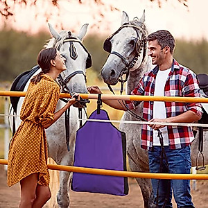 yashchykov Premium Durable Horse Slow Feed Hay Bag with Metal Snap Fastener and Heavy Adjustable Strap -